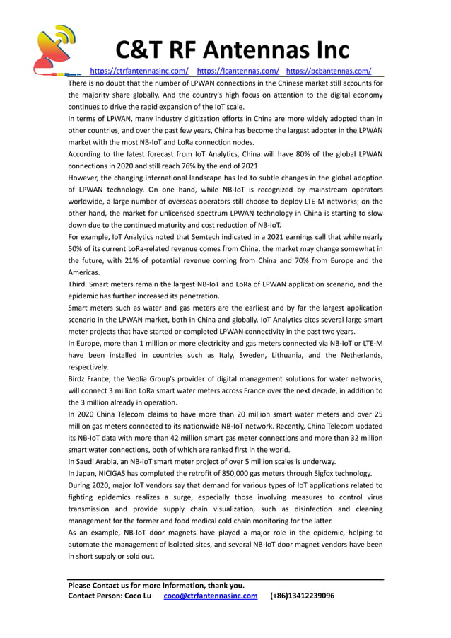 NB-IoT and LoRa of LPWAN Market Analysis in 2021 | PDF