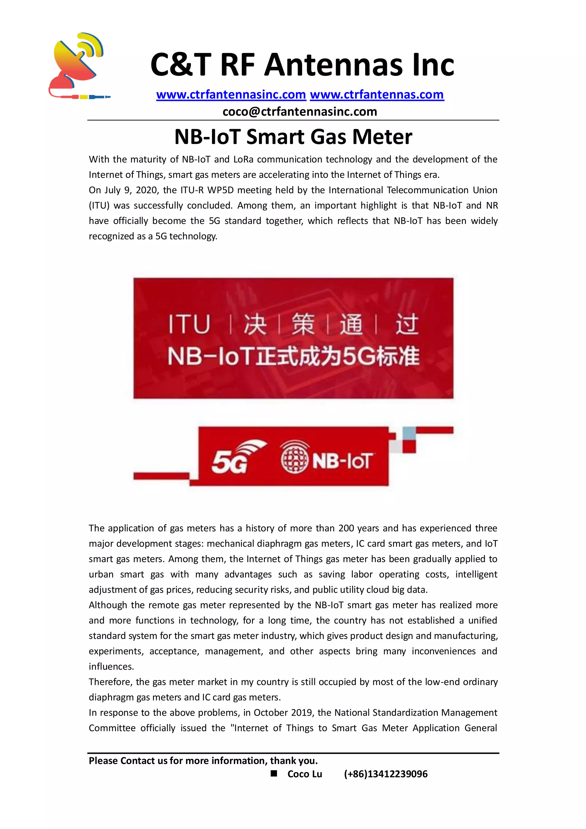 NB-IoT smart gas meter | PDF | Internet of Things | Internet
