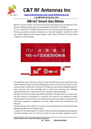 NB-IoT smart gas meter | PDF | Internet of Things | Internet