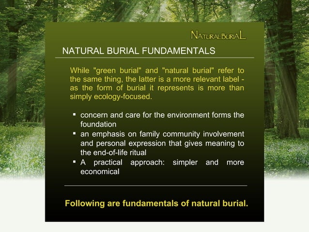 Natural Burial slideshow | PPT