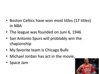 Nba | PPTX
