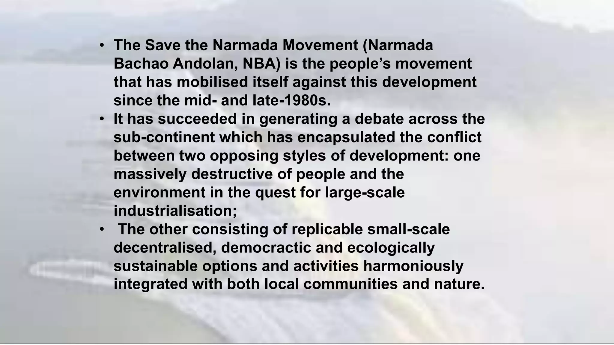 Narmada bachao andolan | PPTX