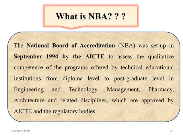 National Board of Accreditation Road Map | PDF | Professional School ...