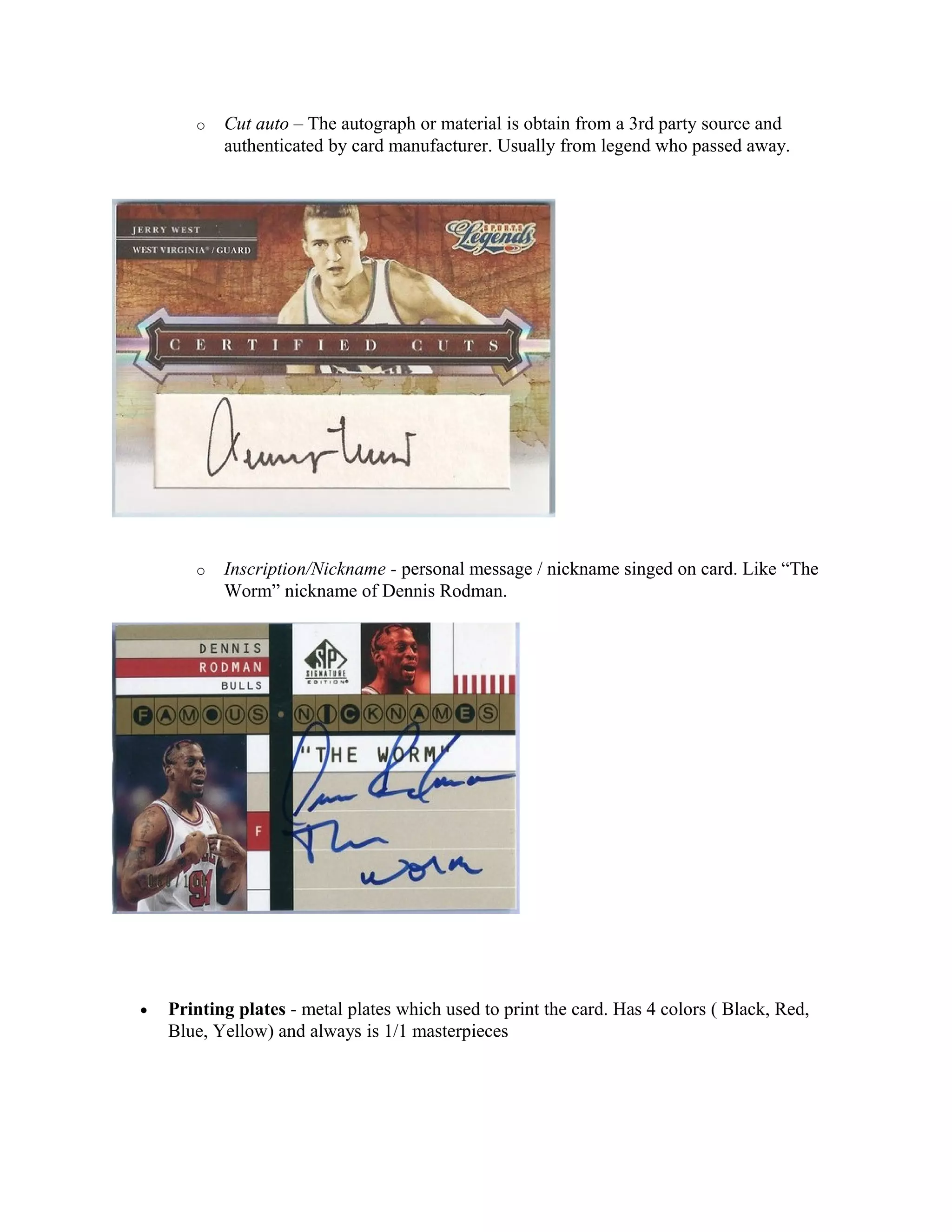 Nba basketball cards 101 card terminology | DOC