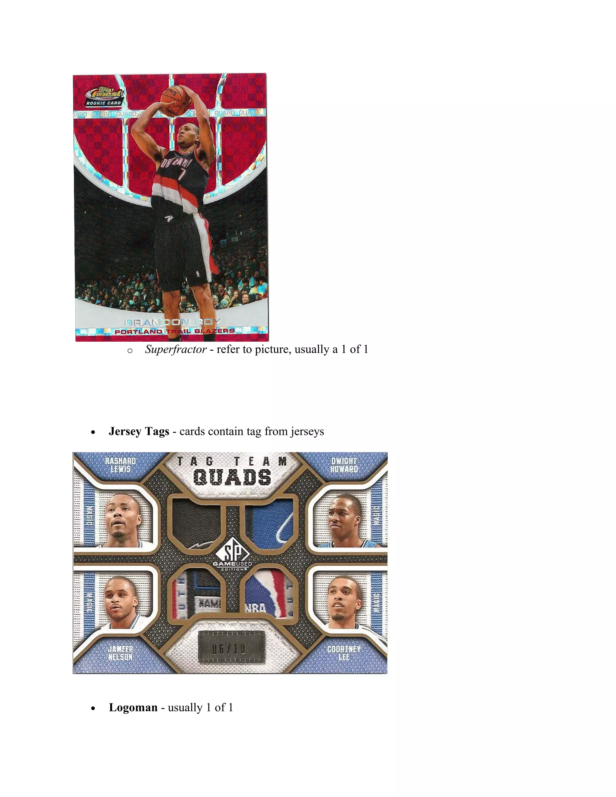 Nba basketball cards 101 card terminology | DOC