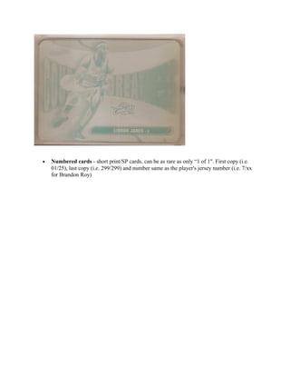 Nba basketball cards 101 card terminology | DOC