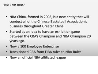 Nba china presentation | PPTX