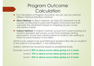 Course Outcome and Program Outcome Calculation(new method) | PDF