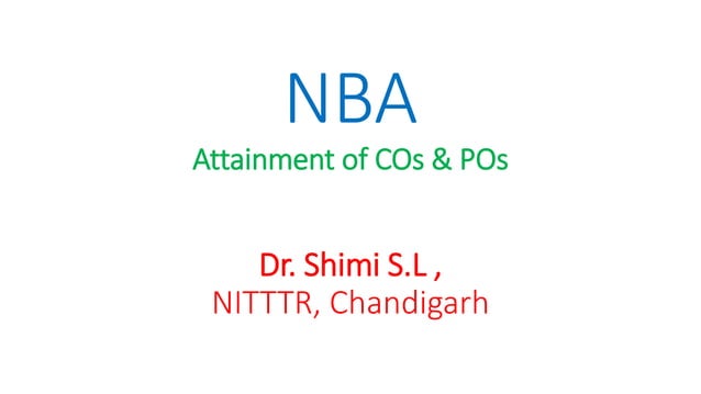 Nba co attainment | PPTX | Standardized Testing | Educational Assessment
