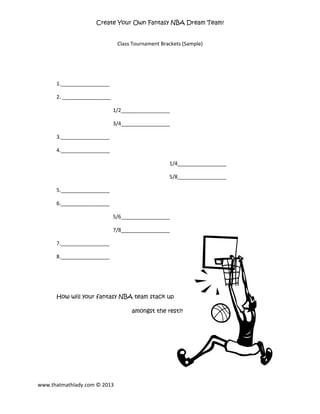 Nba dream team math activity | PDF | College Basketball | College Sports