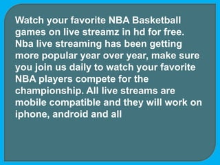 Nba live stream | PPTX