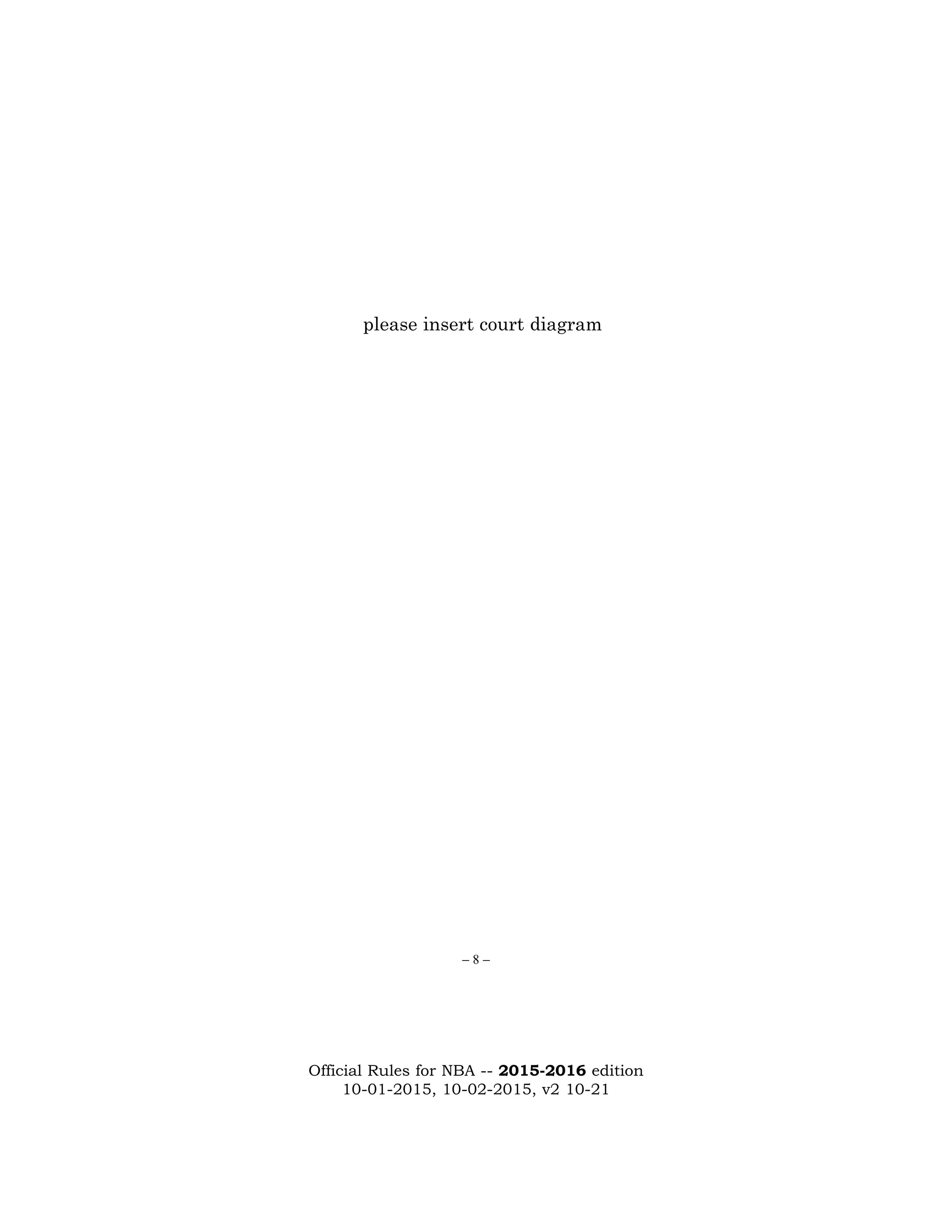 NBA Official Rules 2015-16 | PDF