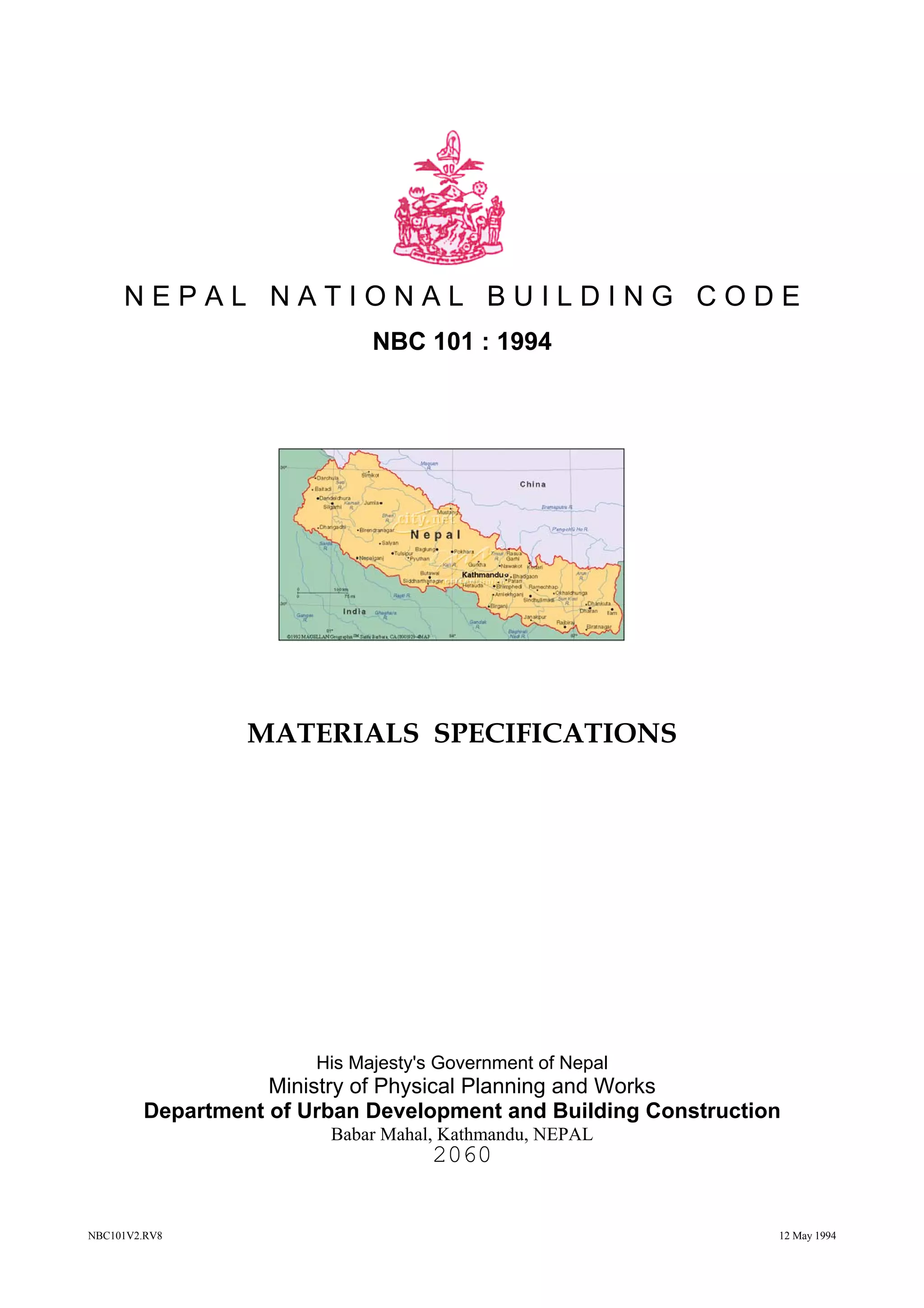 Nbc101 material specification | PDF