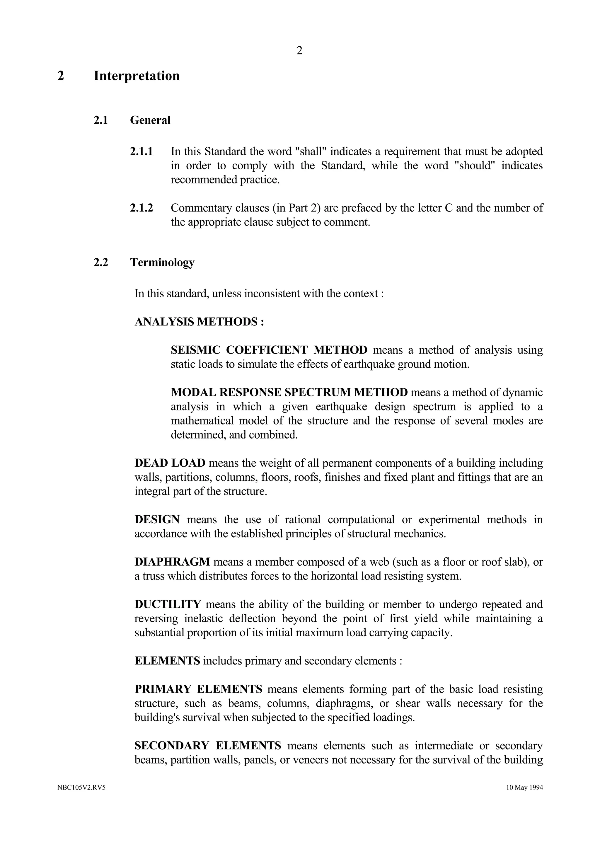 Nbc105 (seismic design of buildings) | PDF