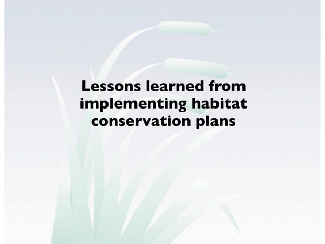 Habitat Conservation Planning | PPT