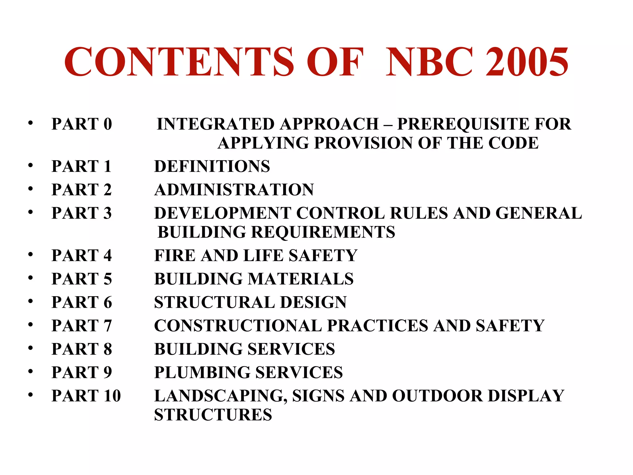 National building codes 2005 history overview | PPS