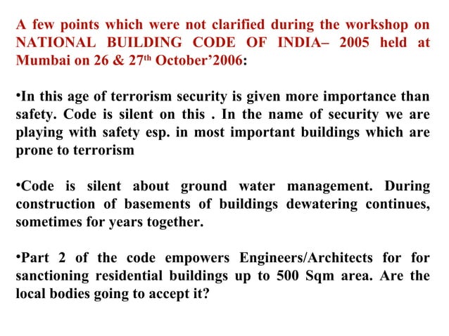 National building codes 2005 history overview | PPS