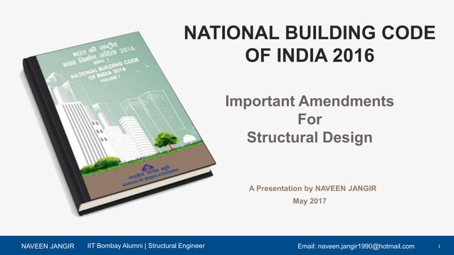 National Building Code of India (NBC) 2016 | PPTX