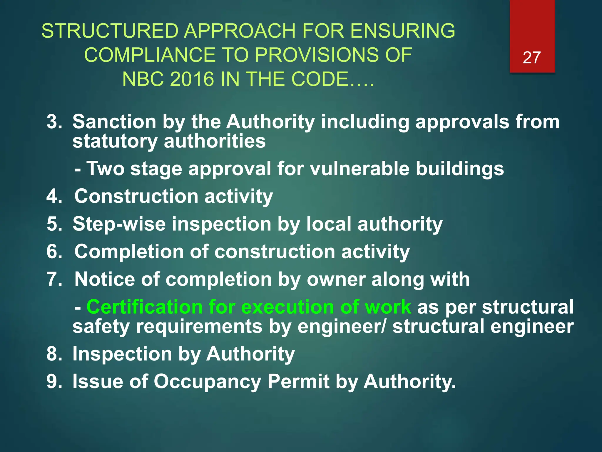 Summary of NBC 2016 | PPT