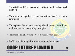 OVOP Implementation at Brunei Darussalam | PPT