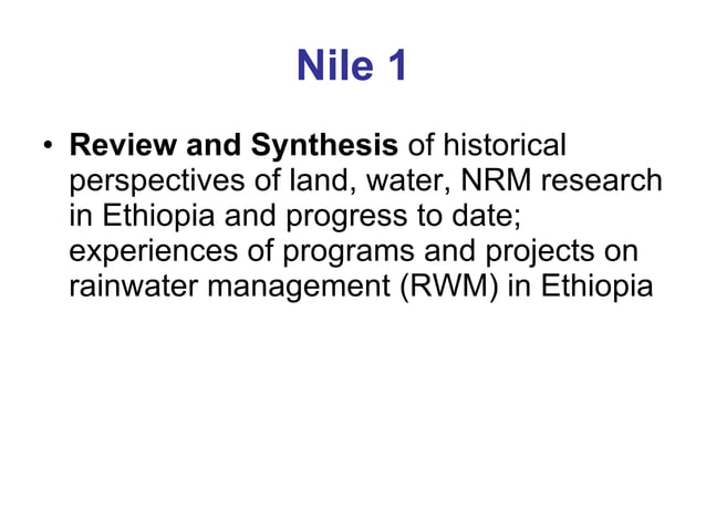 Nile Basin Development Challenge: Brief overview | PPT | Environment | Science