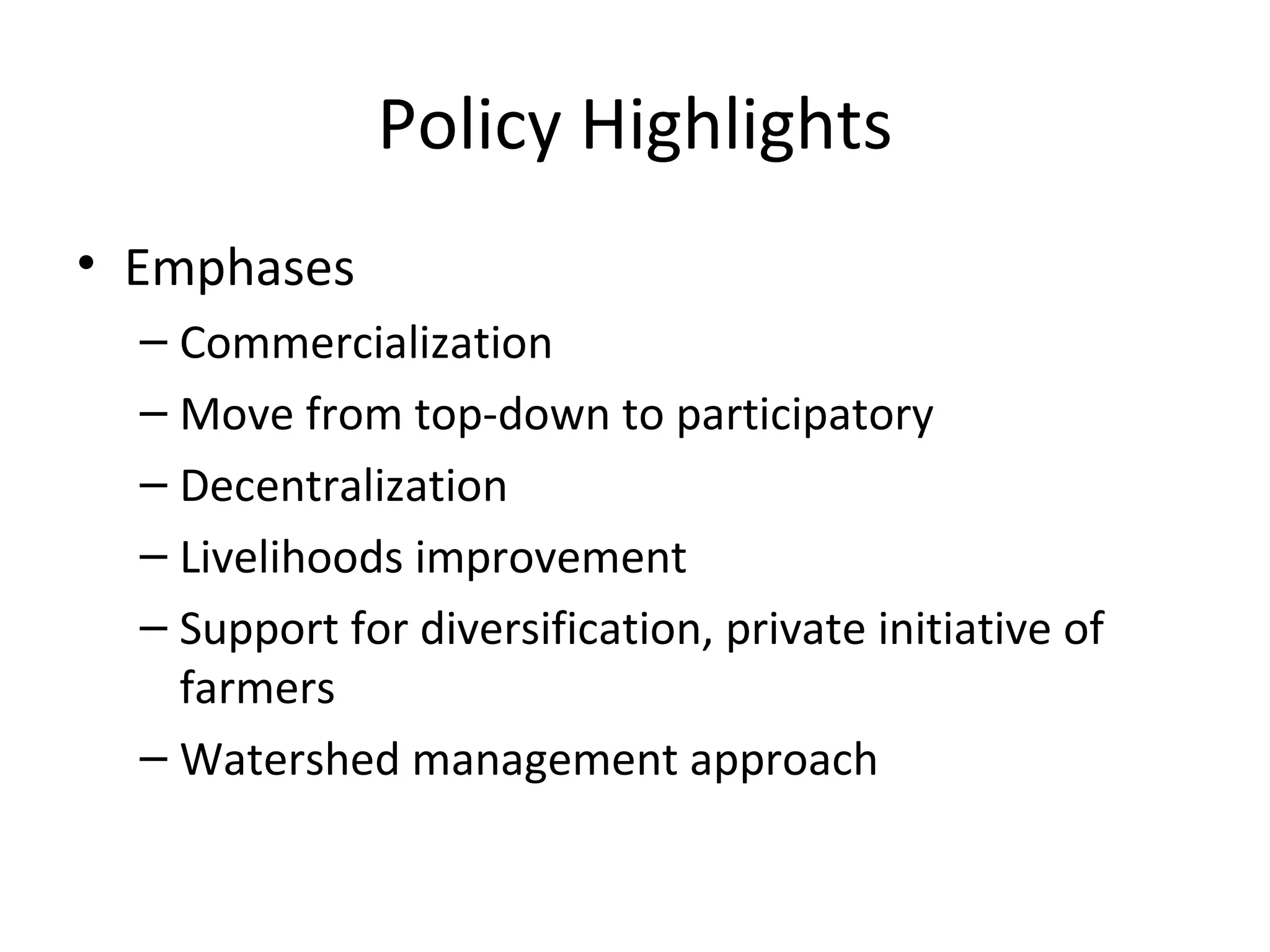 Review of policy and institutional issues related to agricultural water ...