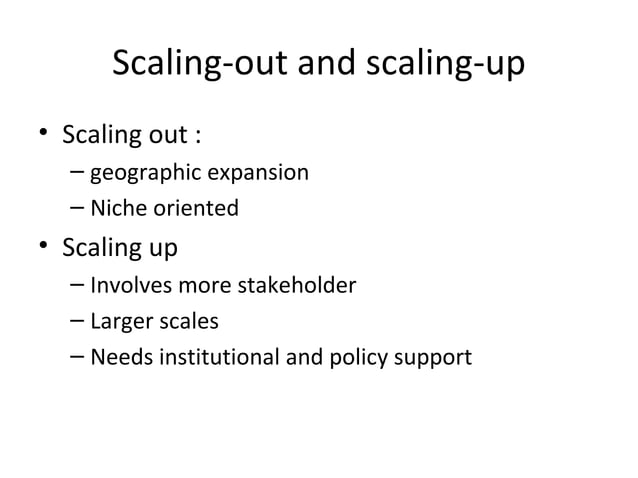 Challenges for scaling out and scaling up rainwater management ...