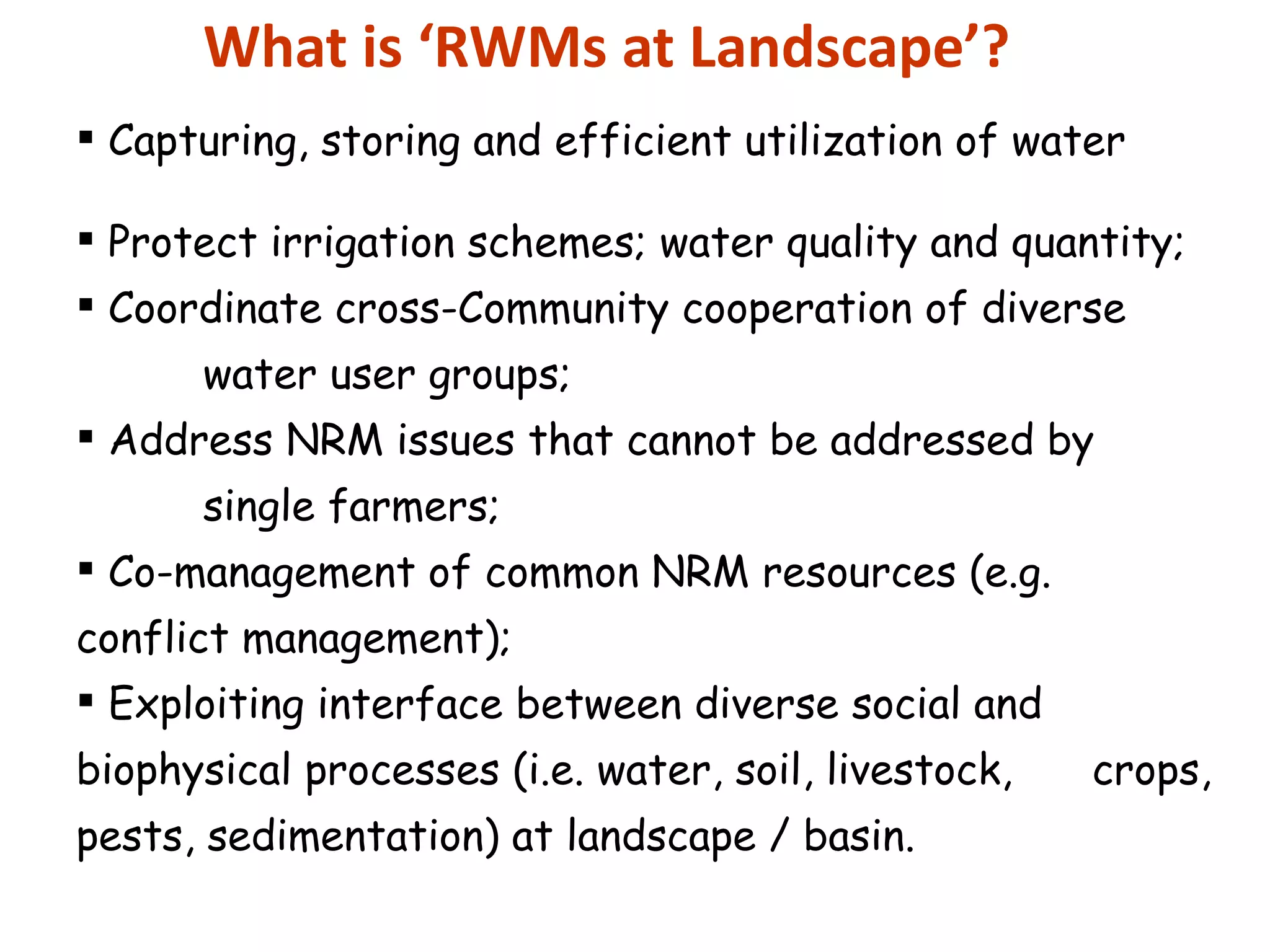Nile Basin Development Challenge: Rainwater management systems | PPT | Agriculture | Industries