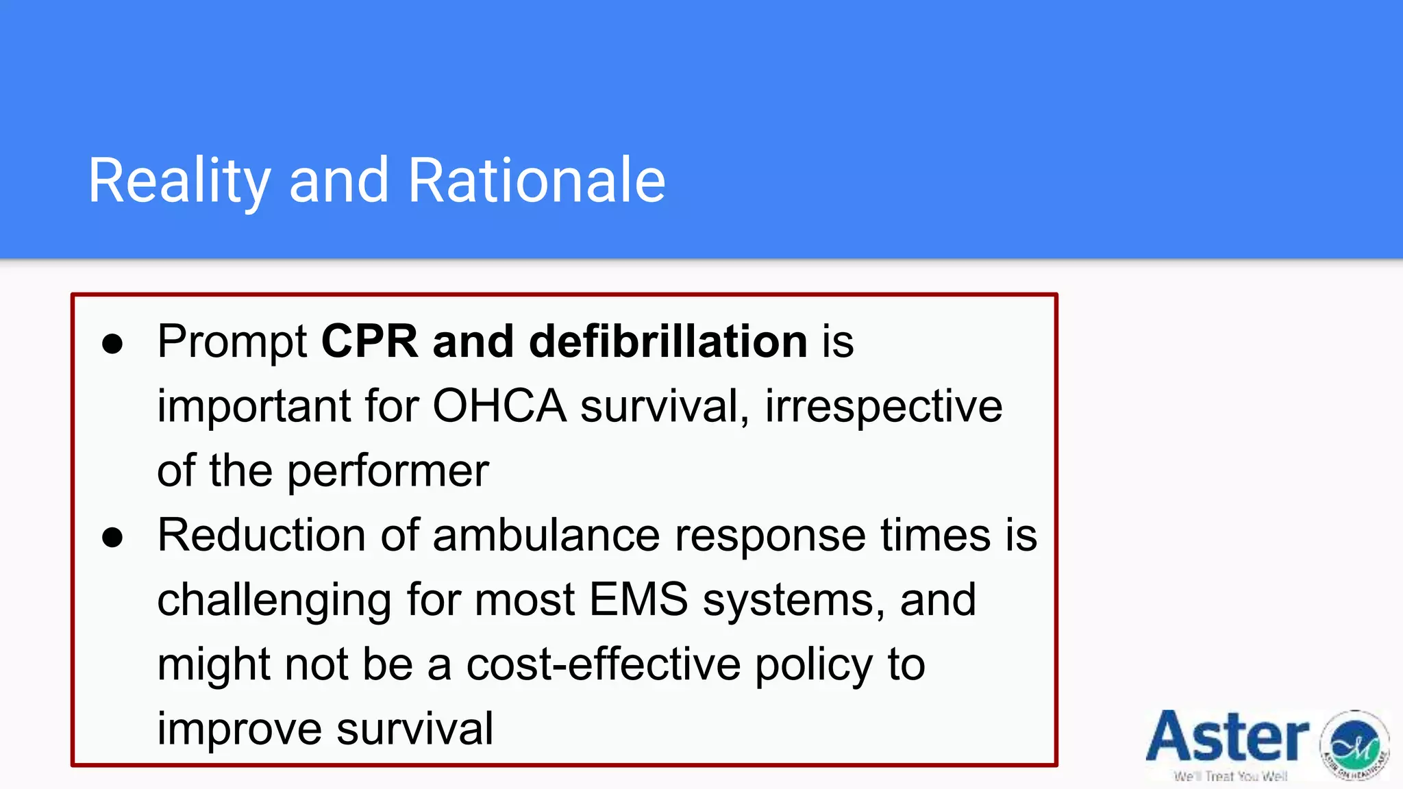 Out of hospital cardiac arrest (ohca): where we are.. ?? | PPTX