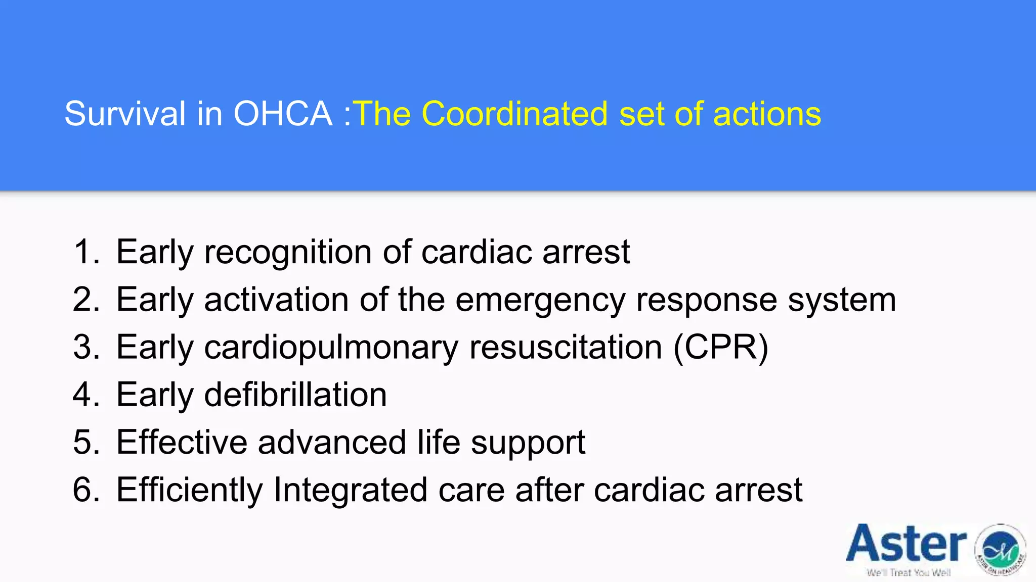 Out of hospital cardiac arrest (ohca): where we are.. ?? | PPTX