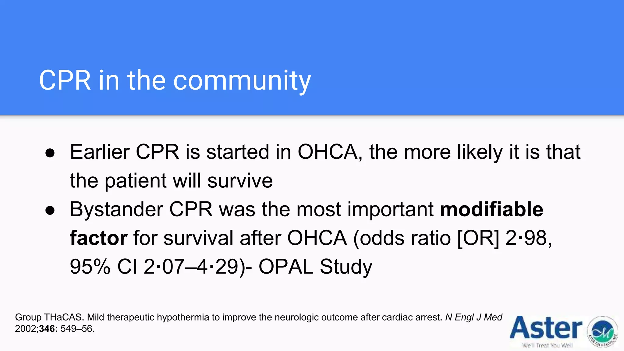 Out of hospital cardiac arrest (ohca): where we are.. ?? | PPTX