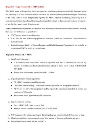 Non-Banking Financial Companies & MICROFINANCE Unite Wise | PDF