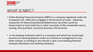 Nbfc | PPTX | Business Banking & Finance | Business