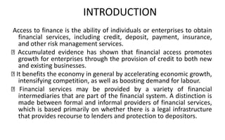 FINANCIAL SYSTEM- FORMAL AND INFORMAL - AND INTRODUCTION TO NBFC | PPTX