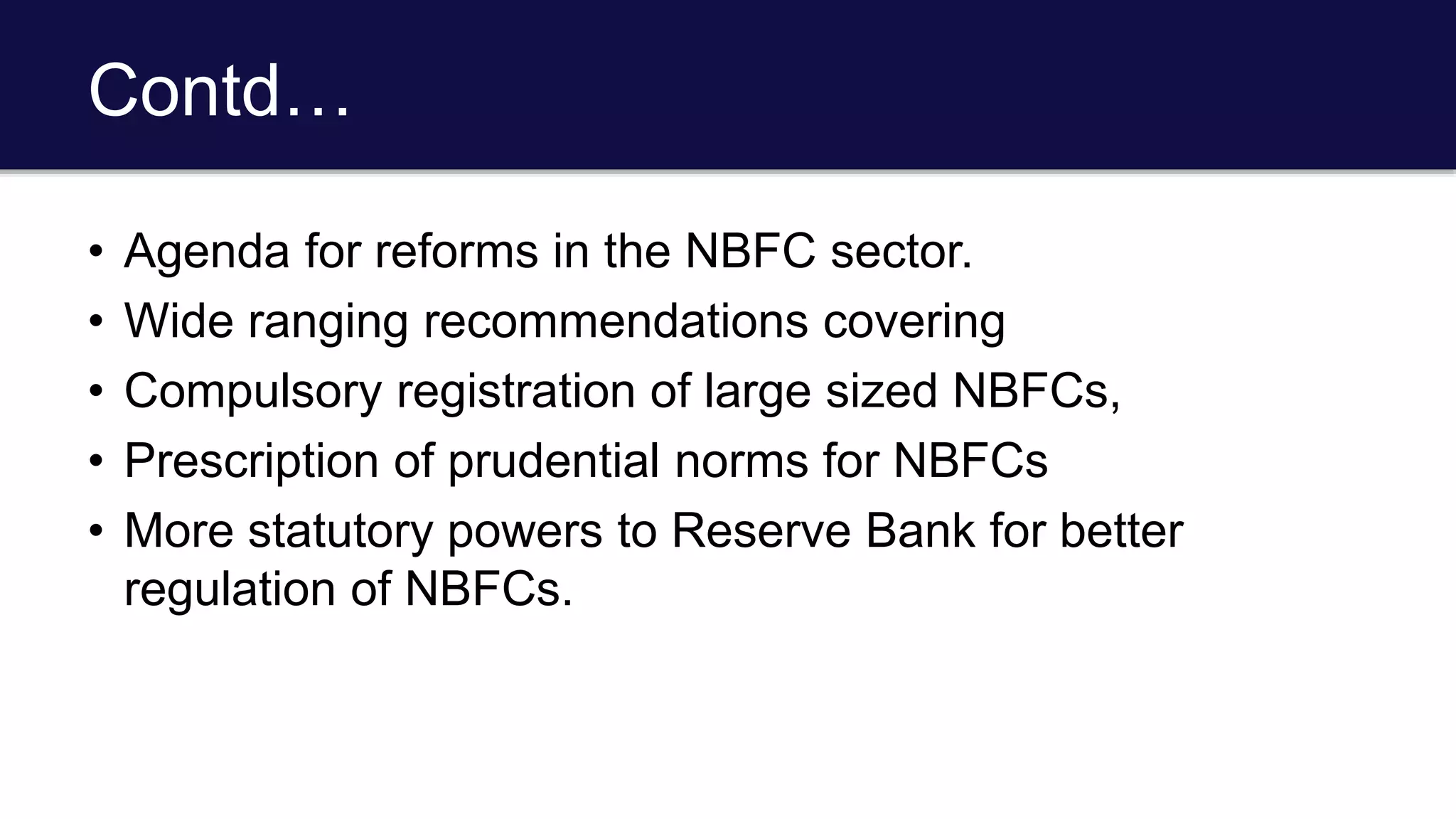 History of Non-Banking Financial Companies Classification of Non ...