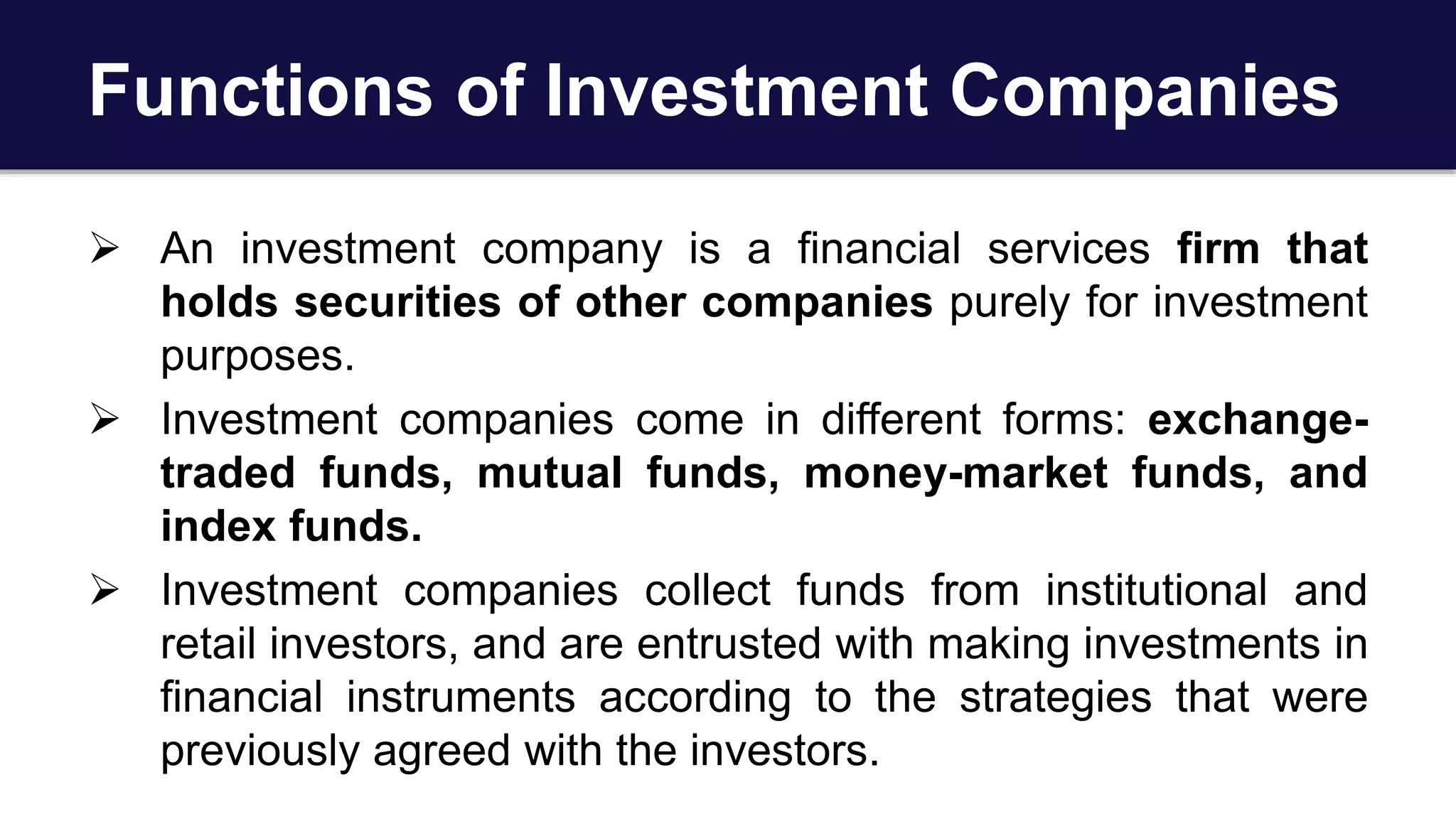 History of Non-Banking Financial Companies Classification of Non ...