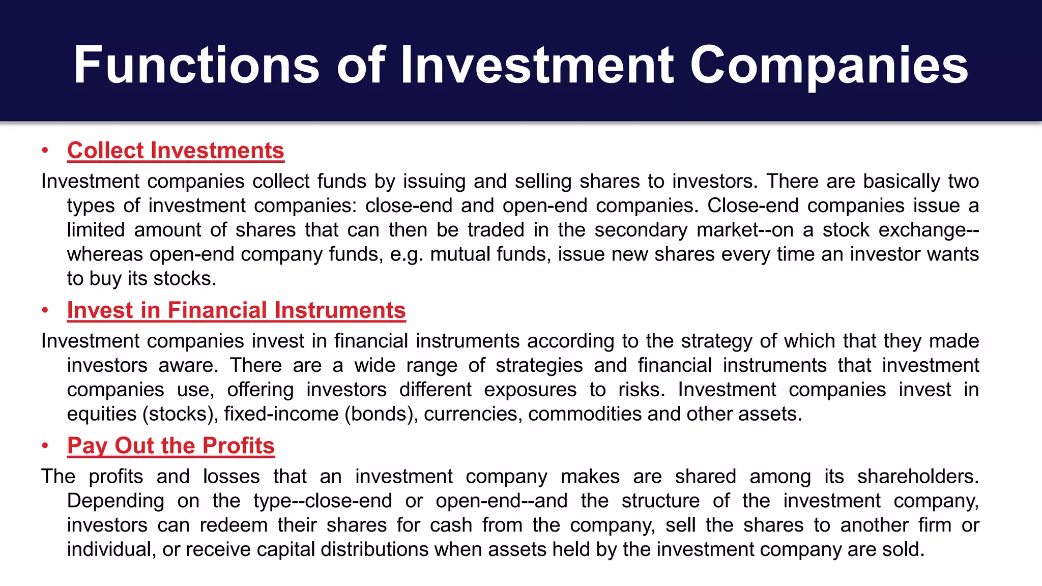 History of Non-Banking Financial Companies Classification of Non ...