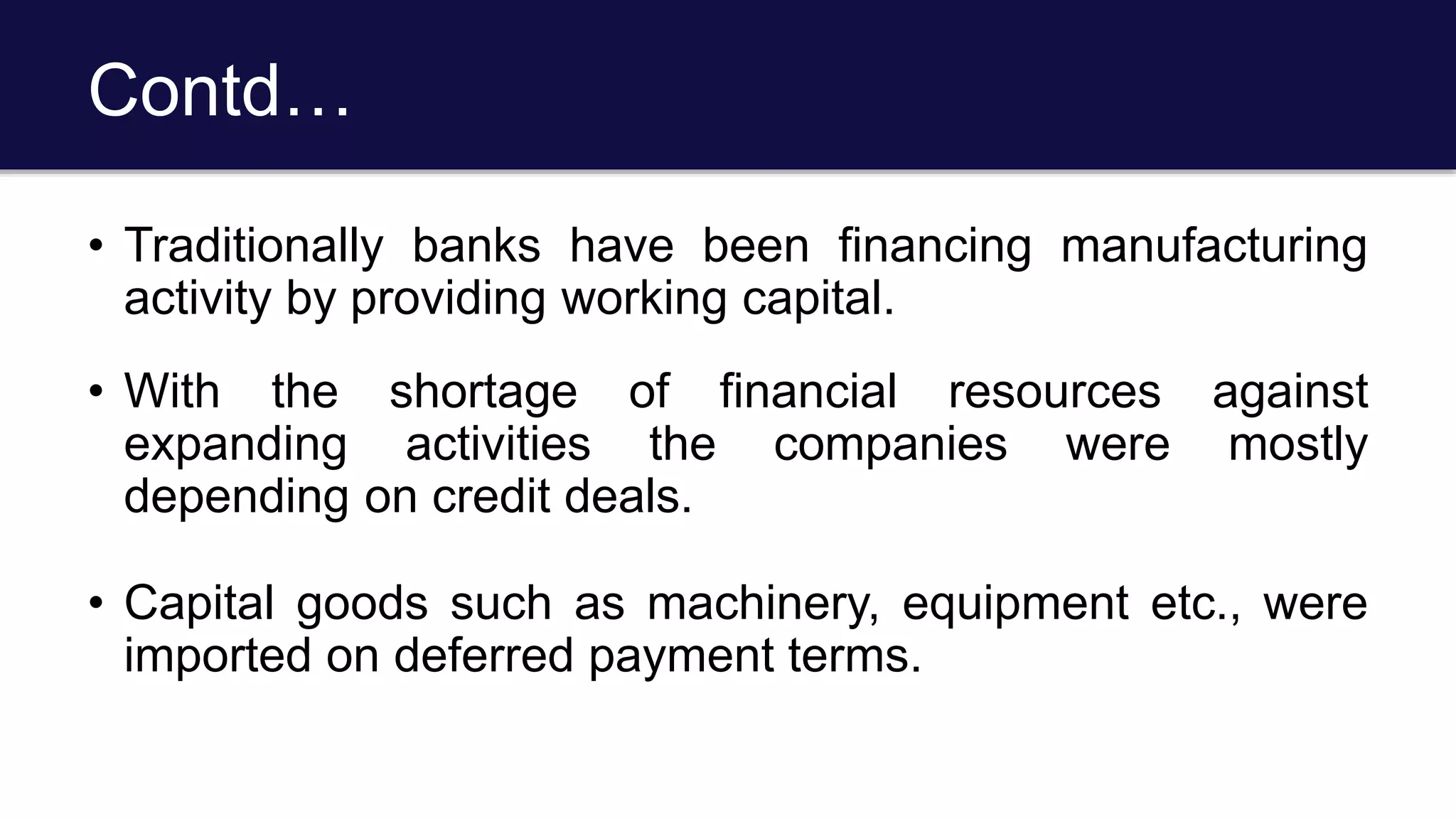 History of Non-Banking Financial Companies Classification of Non ...