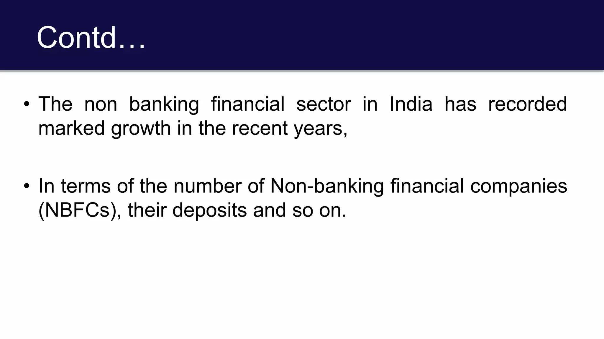 History of Non-Banking Financial Companies Classification of Non ...