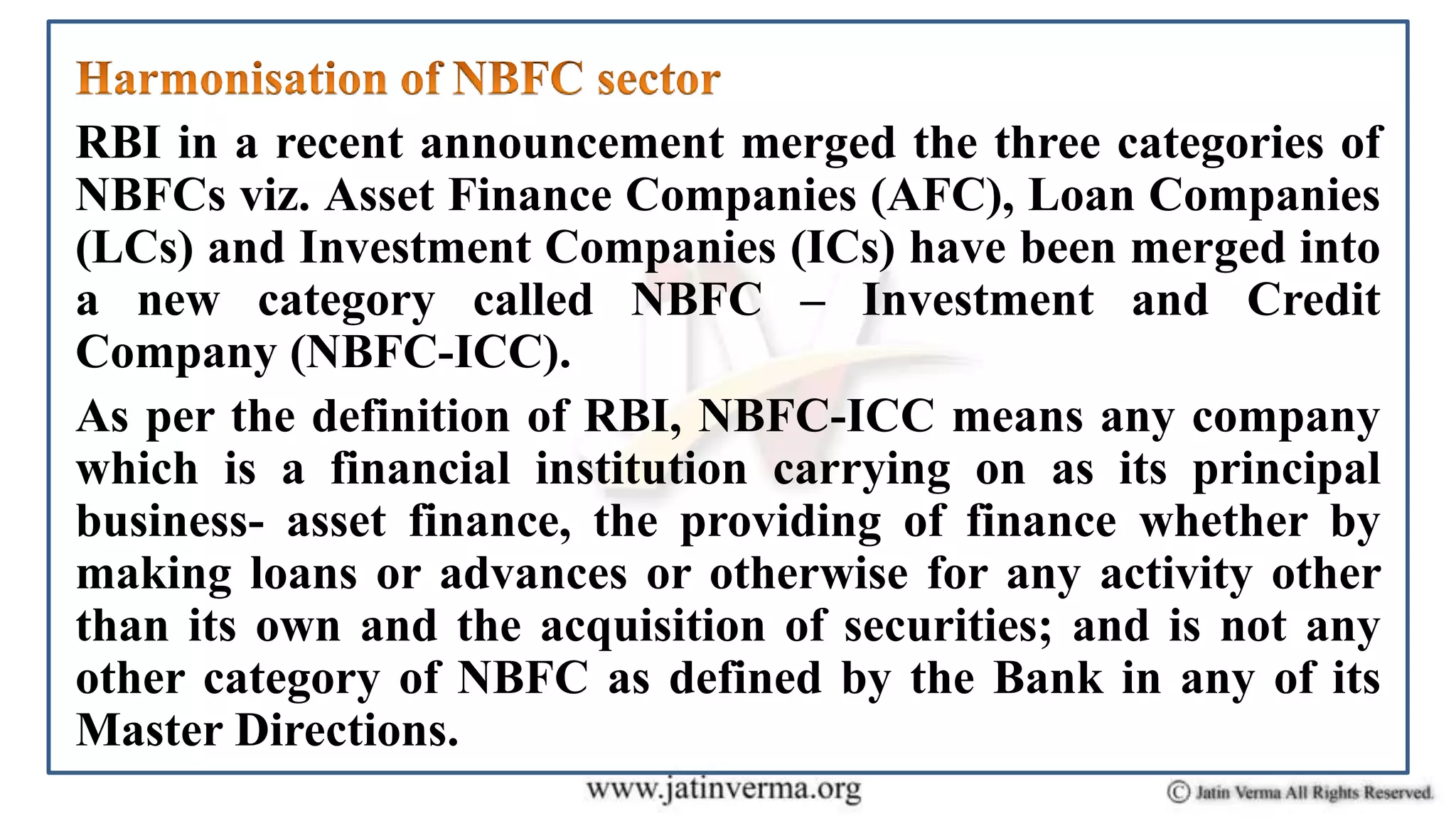 Non-Banking Financial Corporation (NBFC) | PPTX