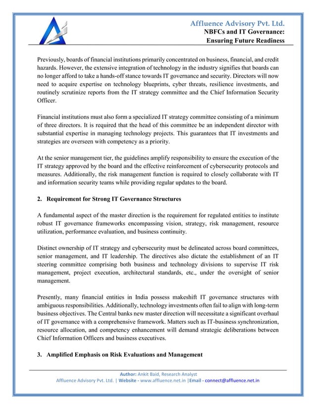 NBFCs and IT Governance-Ensuring Future Readiness.pdf | Business ...