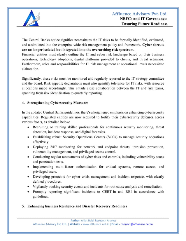 NBFCs and IT Governance-Ensuring Future Readiness.pdf | Business ...