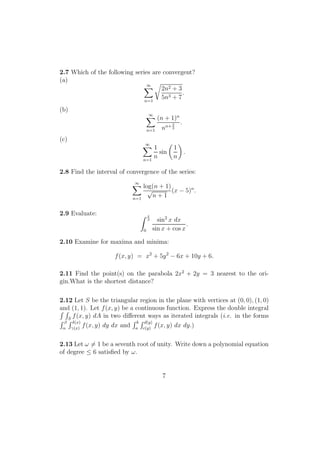 Nbhm m. a. and m.sc. scholarship test 2007 | PDF | Student Financial ...