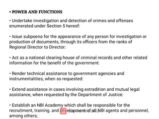 National Bureau of Investigation ORganizational Structurea | PDF