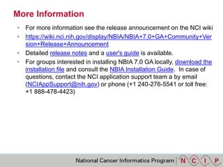 NBIA 7.0 Community Version Release | PPT