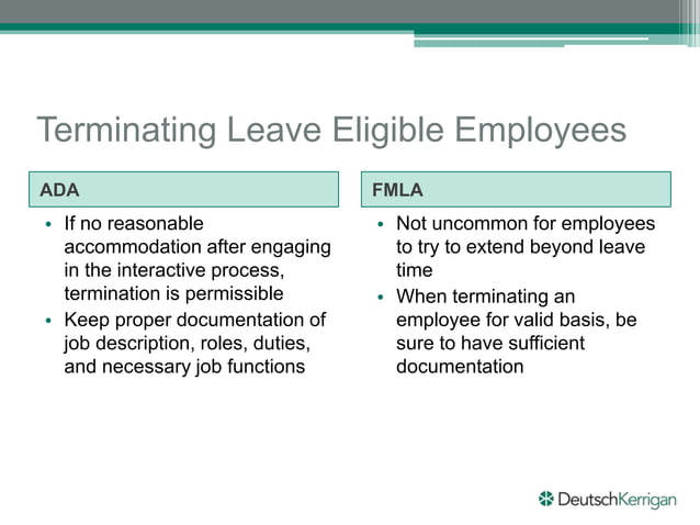 ADA and FMLA | PPT
