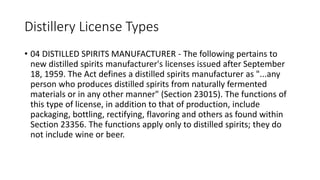 NBI Brewery & Distillery Law | PPTX