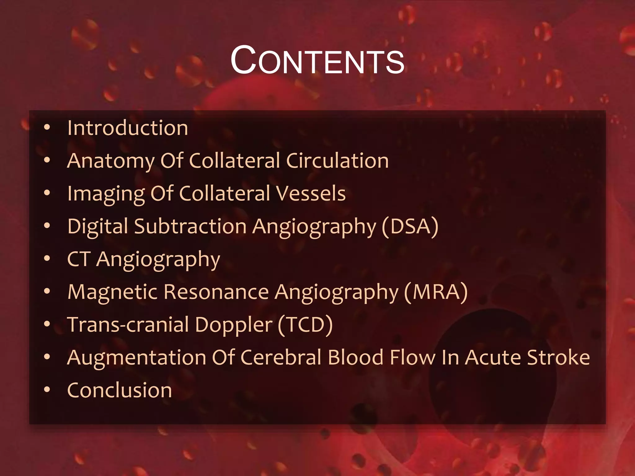 Collateral Blood Flow Dynamics in Stroke | PPT