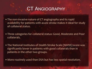 Collateral Blood Flow Dynamics in Stroke | PPT