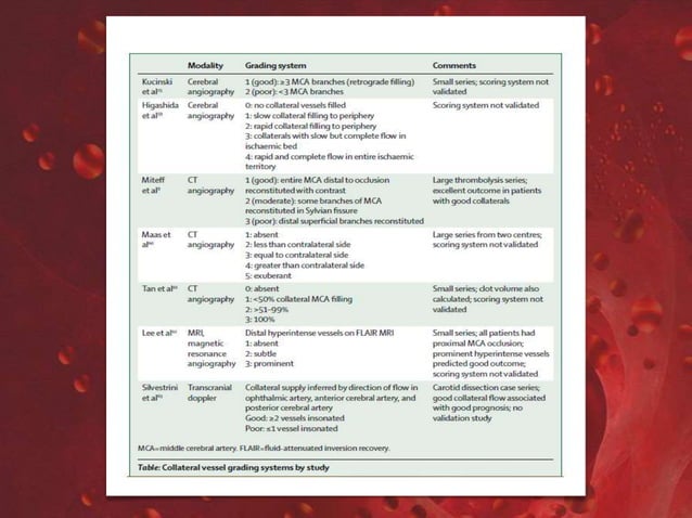 Collateral Blood Flow Dynamics in Stroke | PPT